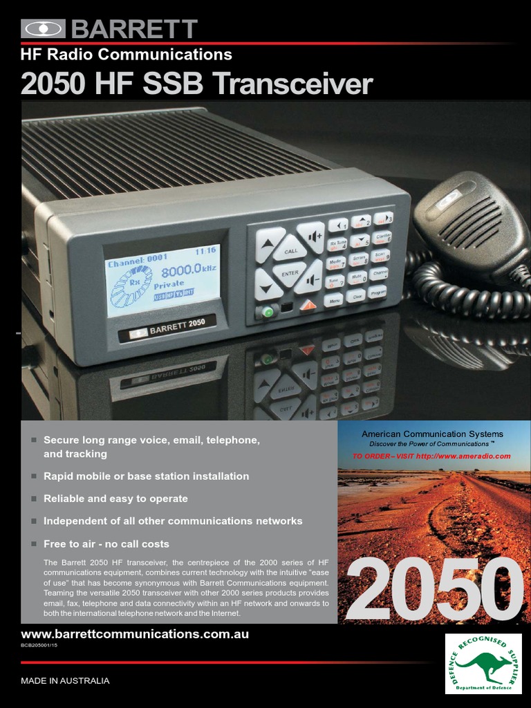 Barrett 2050 Broch | PDF | Telecommunication | Computer Network