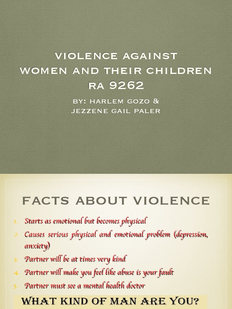 Anti VAWC Presentation | PDF | Restraining Order | Psychological Abuse