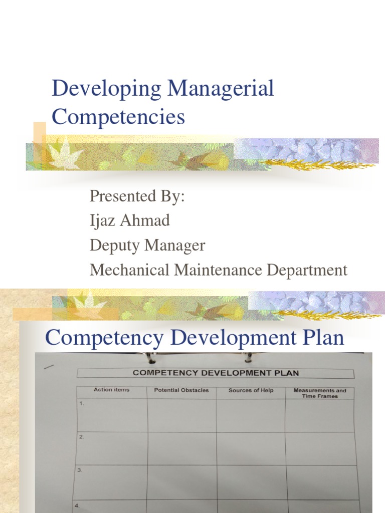 Developing Managerial Competency | PDF | Competence (Human Resources) | Action (Philosophy)