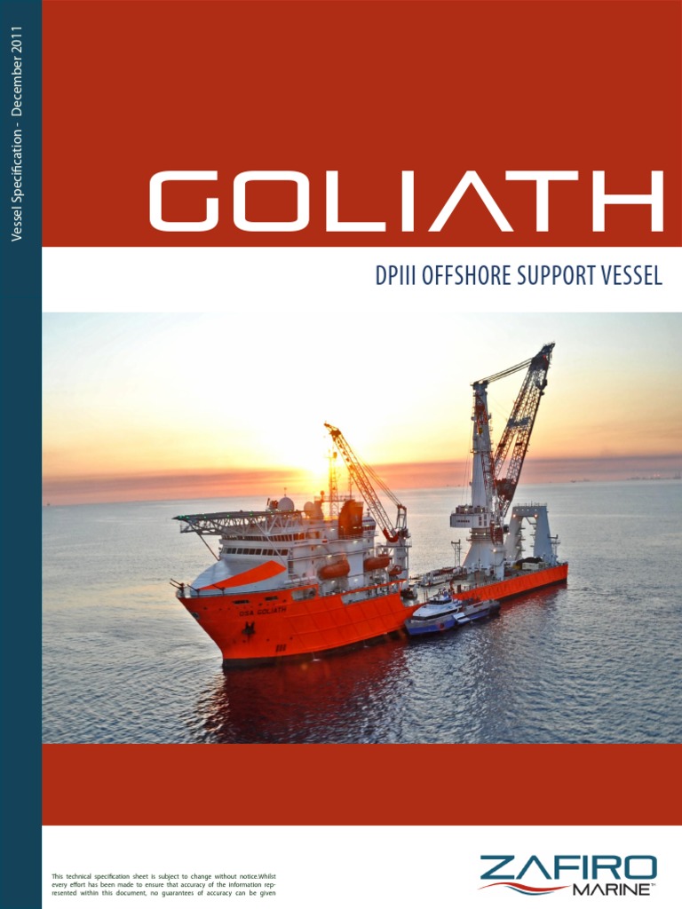 Goliath Dpiii Offshore Support Vessel | Download Free PDF | Crane ...