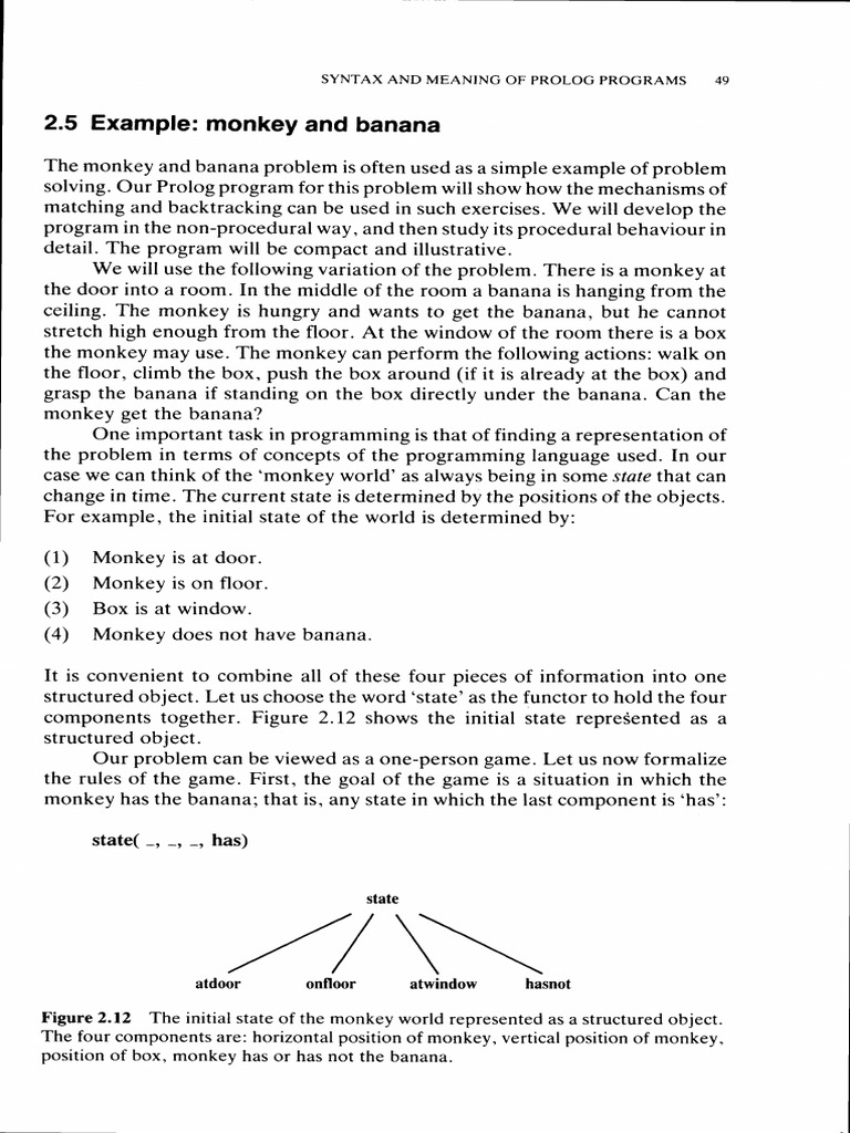 Monkey Banana Problem Solution in AI | PDF | Clause | Formalism (Deductive)