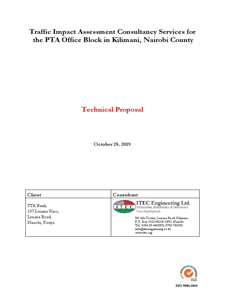 Technical Proposal | PDF | Traffic | Road Transport