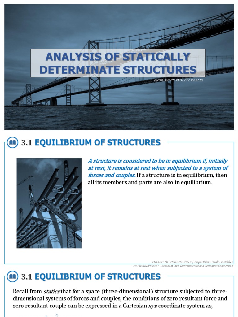Analysis On Statically Determinate Structures | PDF | Force | Plane ...