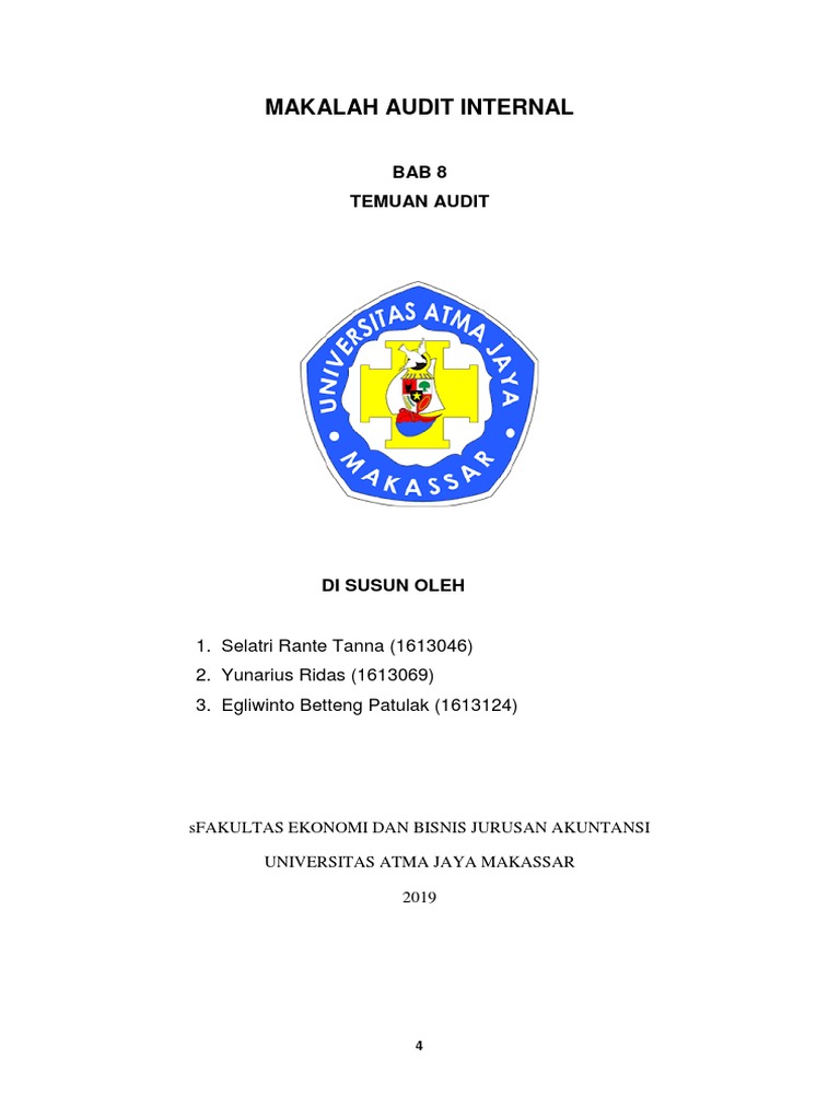Makalah Audit Internal Bab 8 | PDF