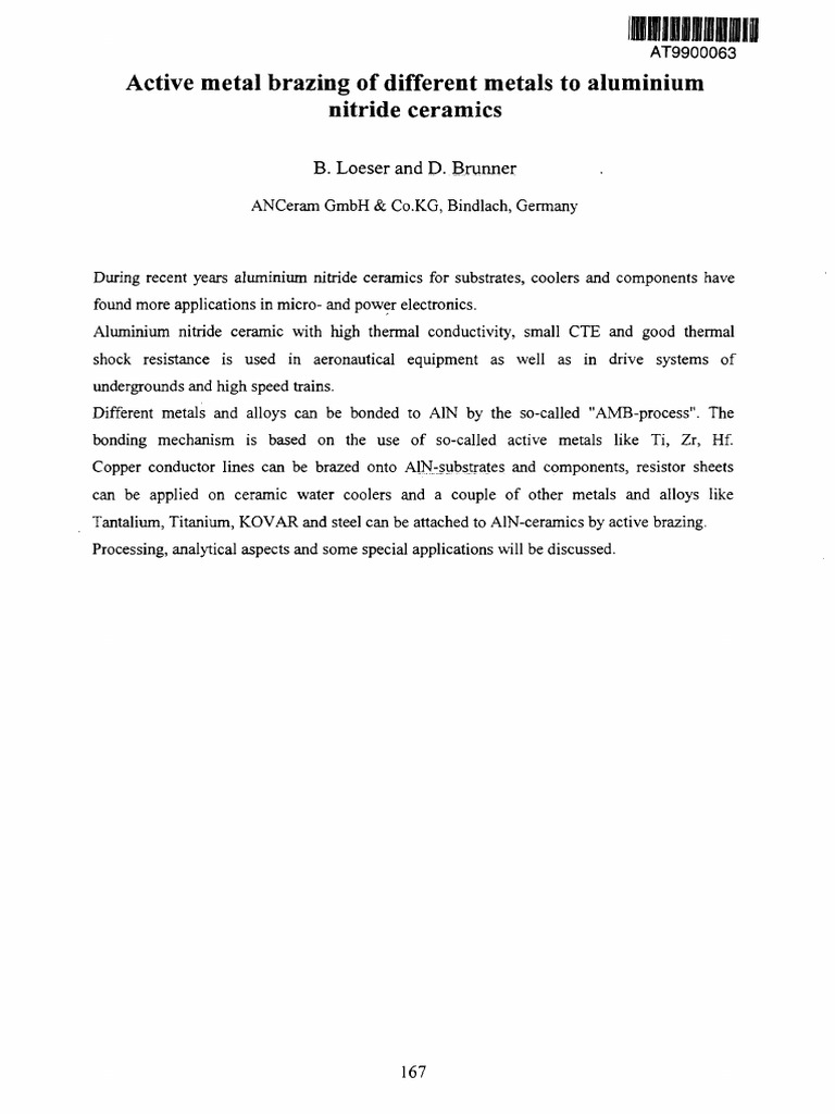 Active Metal Brazing | PDF | Titanium | Metals