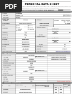 CS Form No. 212 Revised Personal Data Sheet Sample Form | PDF ...
