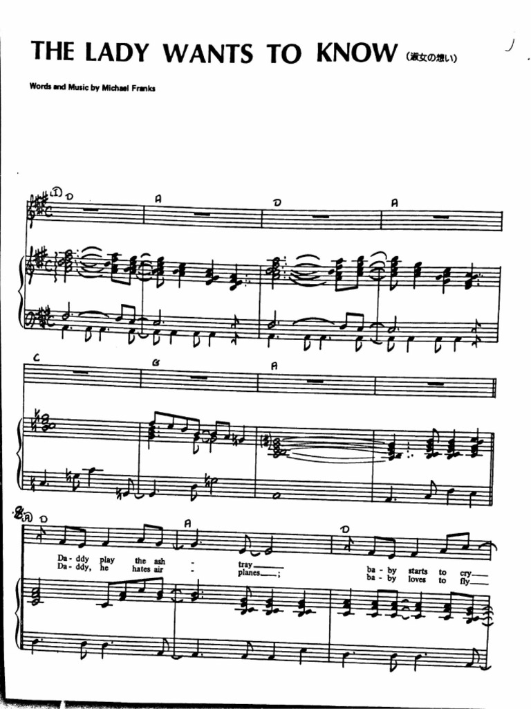 The Lady Wants To Know | PDF