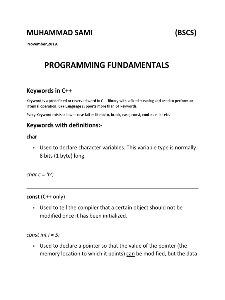 Assignment Of Programming Fundamentals Pdf Integer Computer Science Data Type