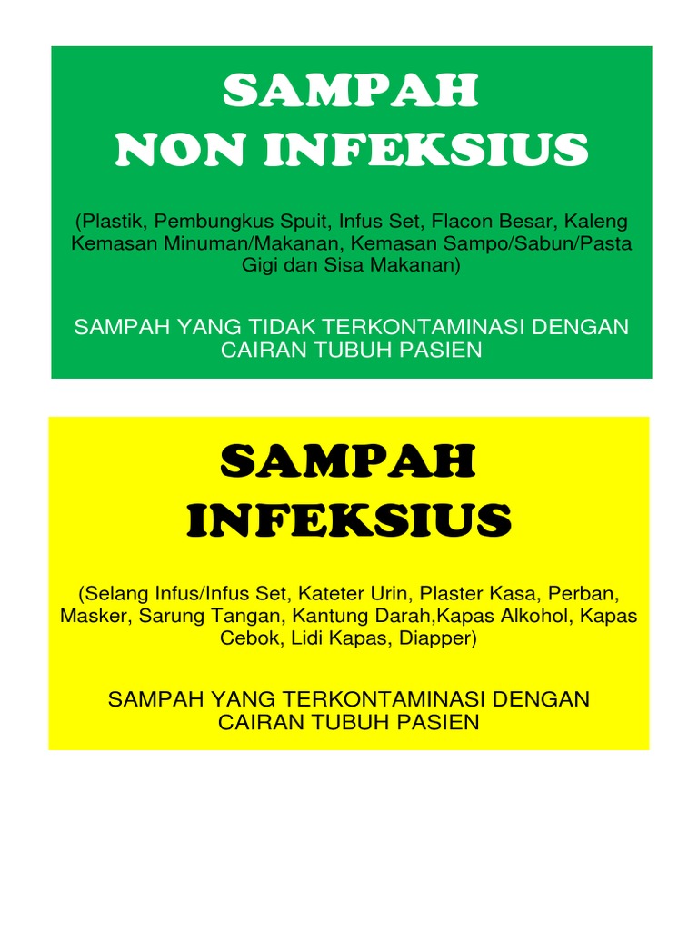 Sampah Infeksius Dan Non Infeksius | PDF