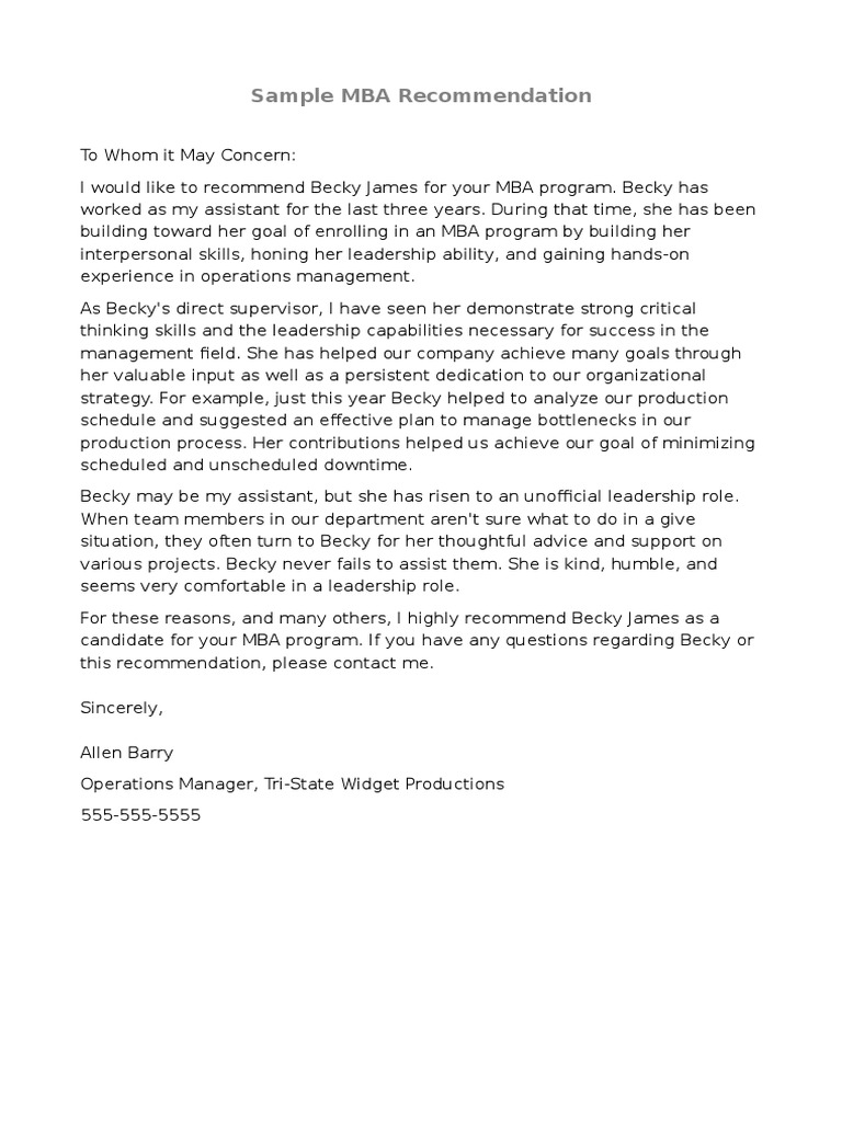 MBA Program Recommendation | PDF | Leadership | Epistemology