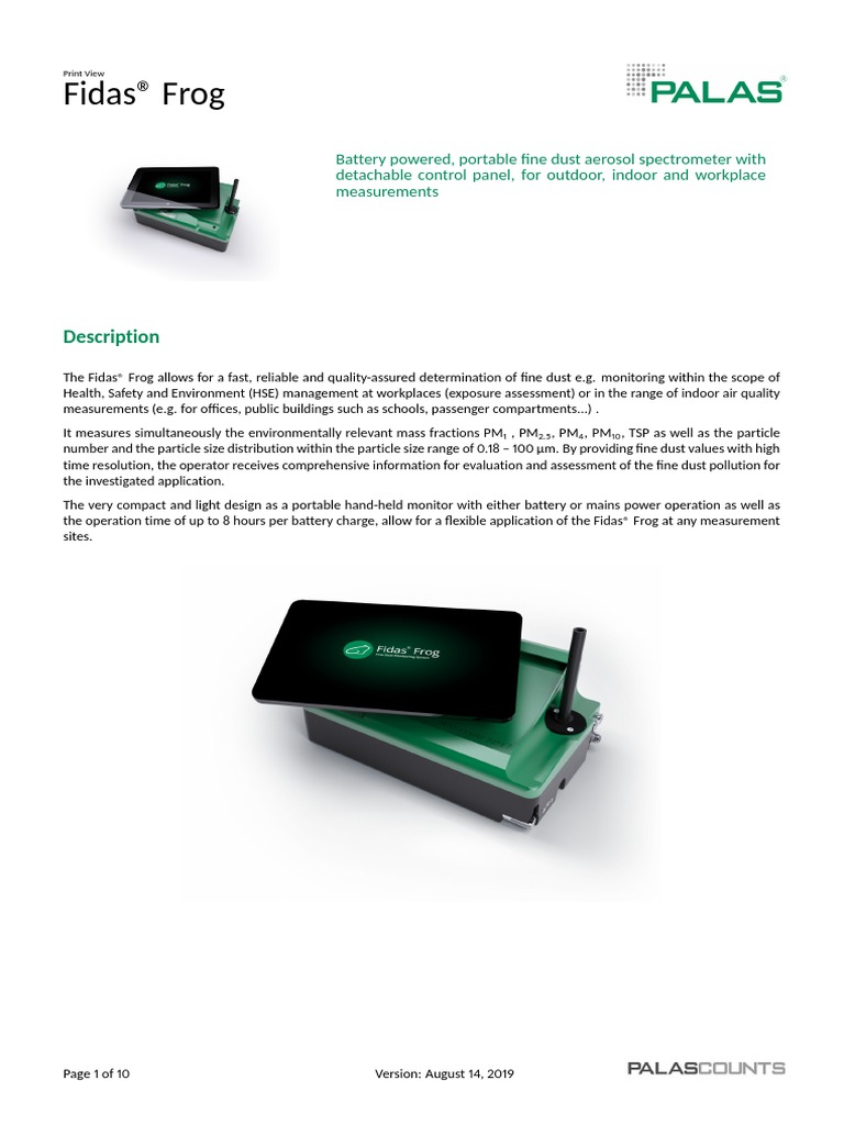 Palas Fidas Frog | PDF | Particulates | Aerosol