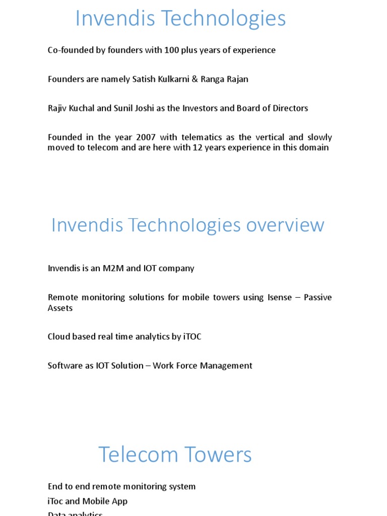 Invendis Technologies | PDF | Internet Of Things | Rectifier