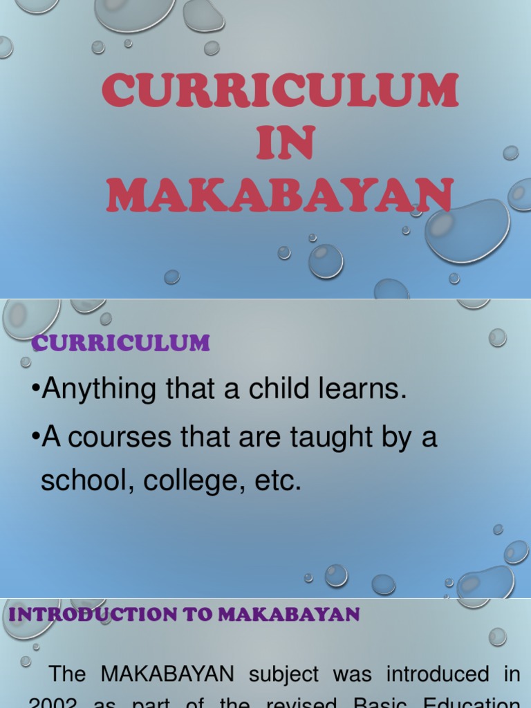 Curriculum in Makabayan | PDF | Pedagogy | Learning