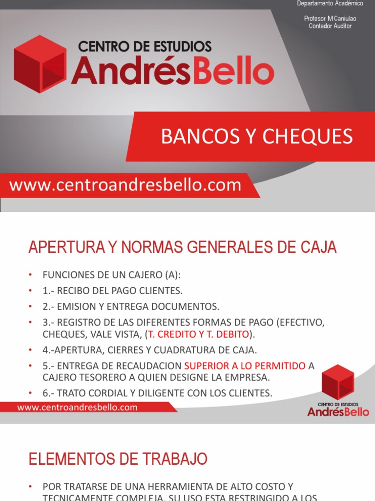 Cajero Bancario | PDF | Dinero | Cheque