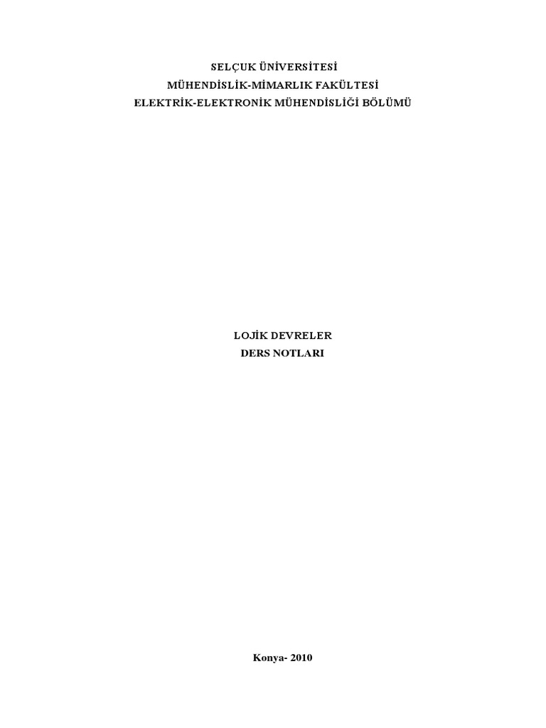 Lojik Devreler Ders Notları | PDF