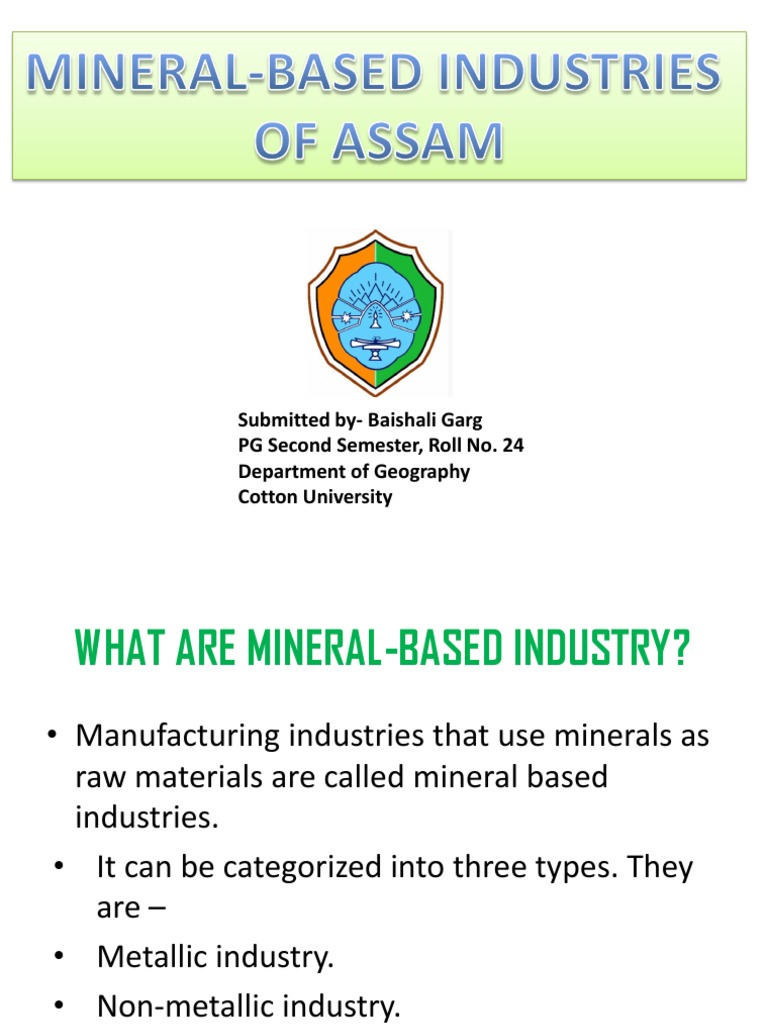 Mineral Based Industries | PDF | Petroleum Industry | Economic Paleontology