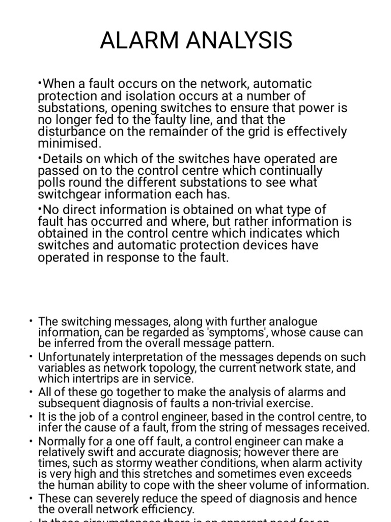 Alarm Analysis | PDF | Electrical Substation | Computer Network