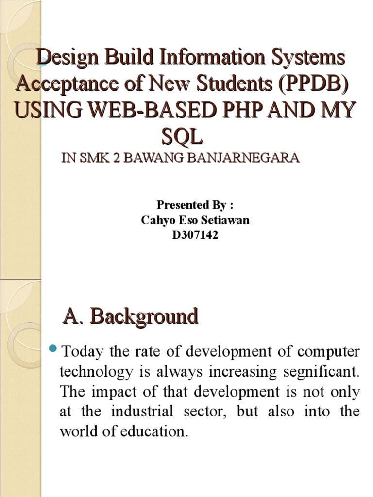 Design and Development of a Web-Based Student Admission Information ...