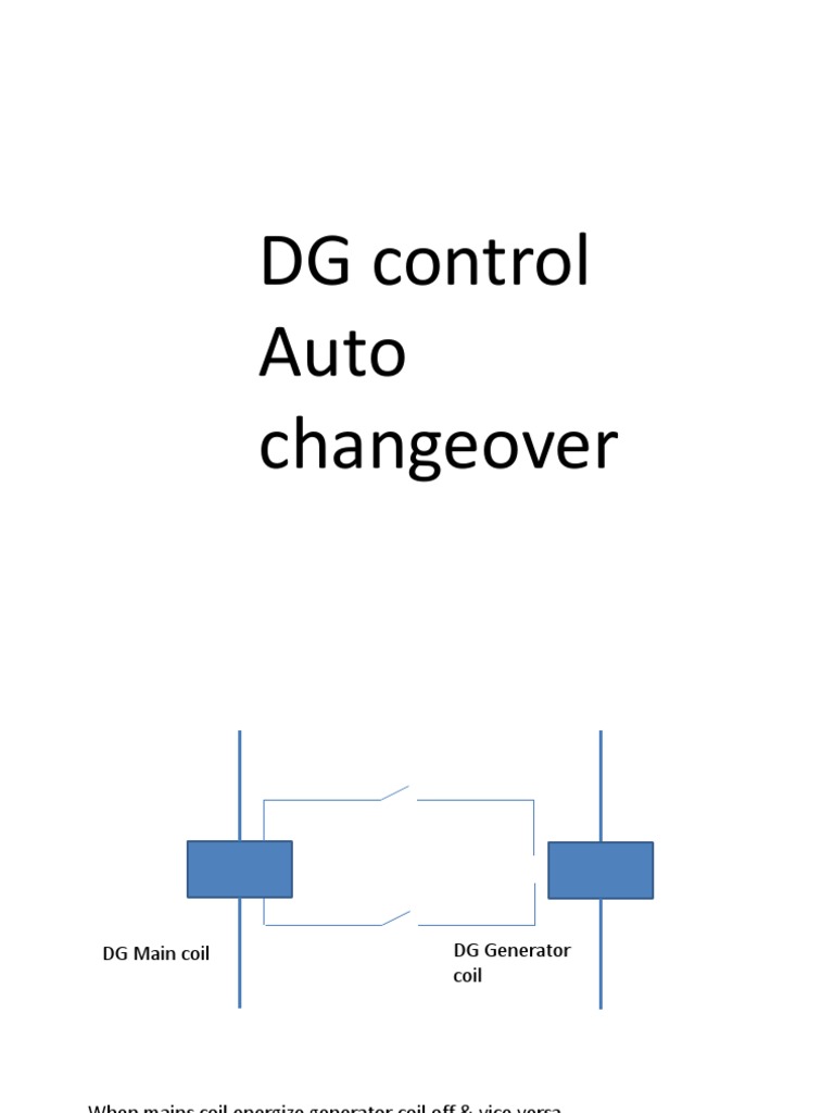 DG Control Changeover | PDF