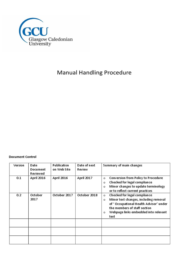 Manual Handling | PDF | Occupational Safety And Health | Risk