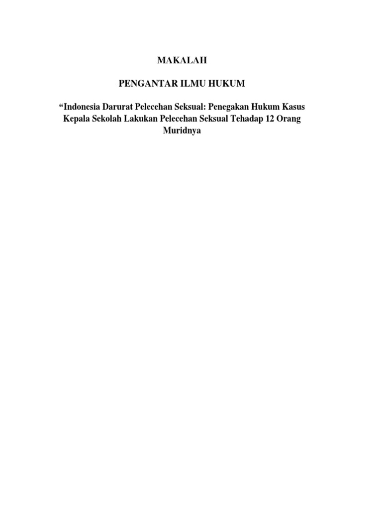 Makalah Kekerasan Seksual Pada Anak PDF | PDF | Child Sexual Abuse ... Makalah Kekerasan Seksual Pada Anak PDF | PDF | Child Sexual Abuse ...