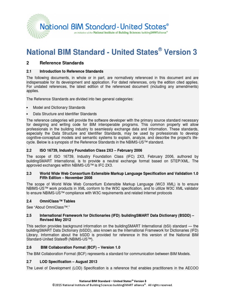 NBIMS-US V3 2.1 Introduction To Reference Standards | PDF | Xml | World ...