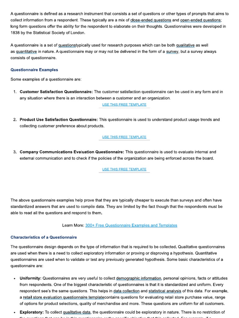 Questionare | PDF