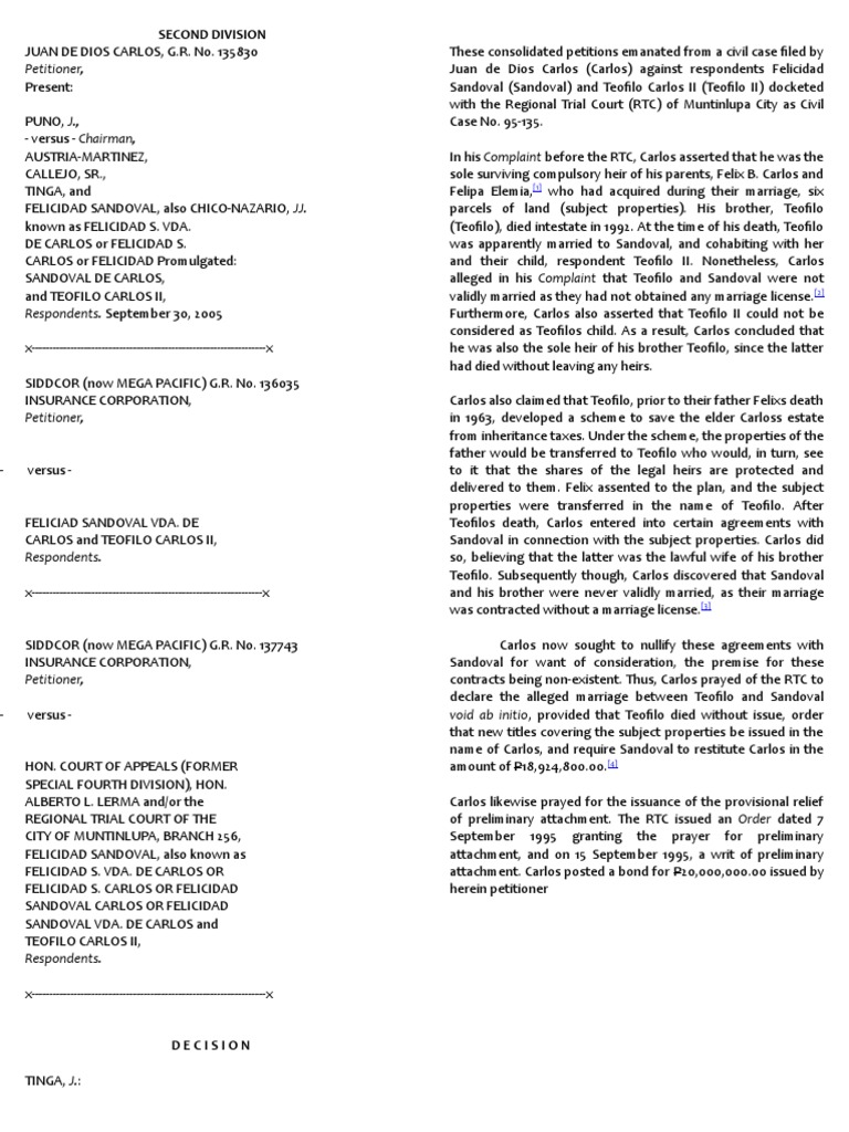 Carlos vs. Sandoval | PDF | Court Of Appeal Of Singapore | Judgment (Law)
