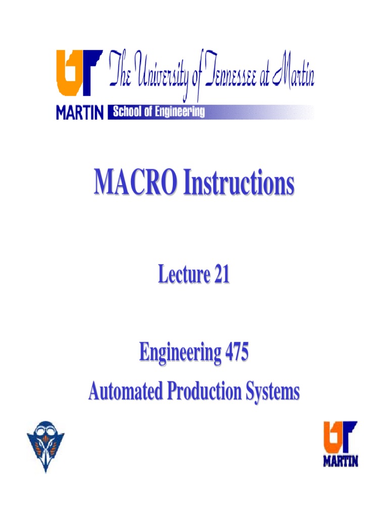 MACRO Instructions | PDF | Menu (Computing) | Macro (Computer Science)