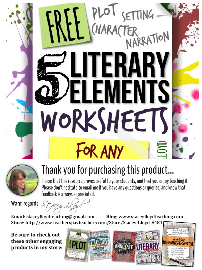 5 Literary Elements Worksheets | PDF | Communication