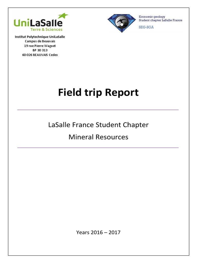 Sample Field Trip Report | PDF | Heavy Industry | Mining