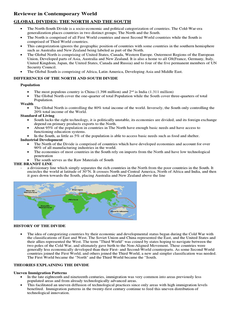 Reviewer in Contemporary World: Global Divides: The North and The South ...
