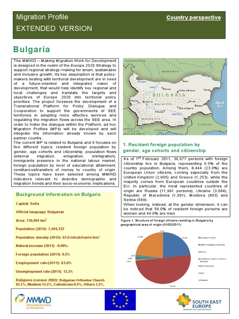 Migration Profile of Bulgaria PDF | PDF | Immigration | Remittance