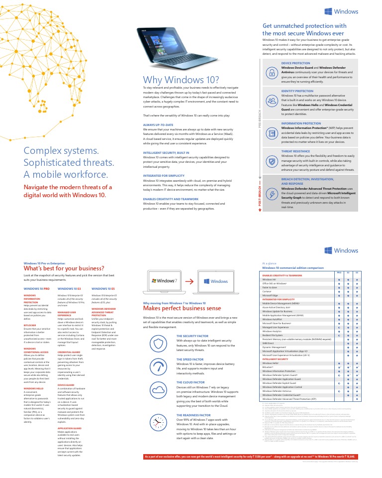 Windows 10 Security Brochure | PDF | Windows 10 | Computer Security