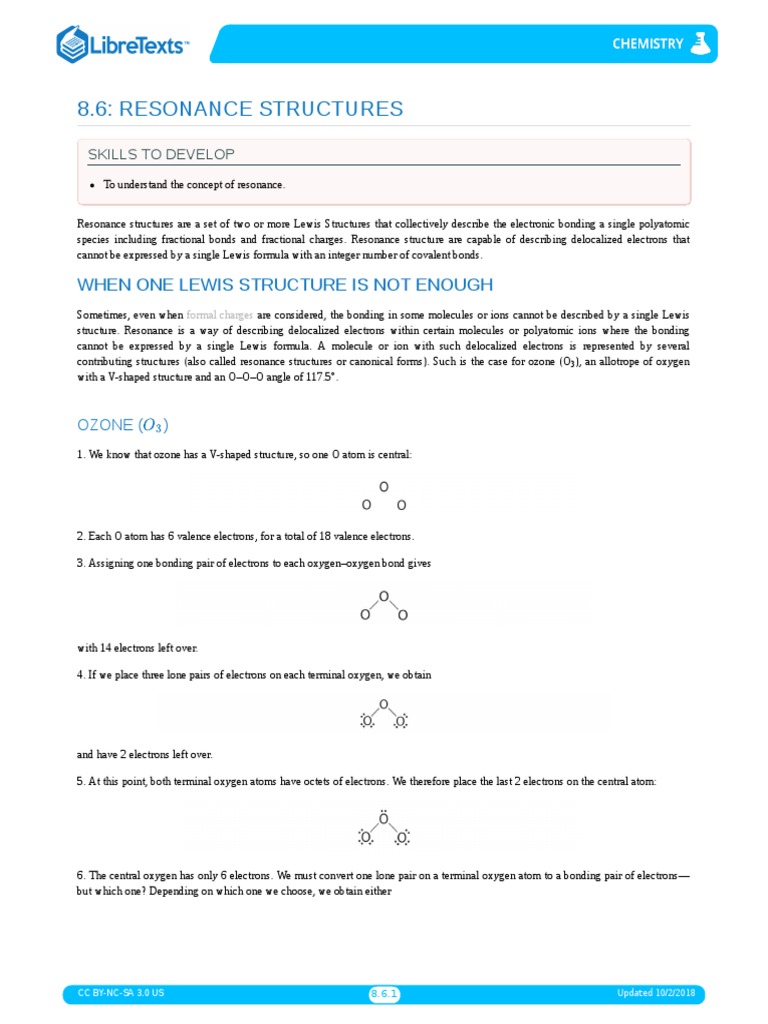 Ozone Resonance Structures Explained | PDF | Chemical Bond | Covalent Bond