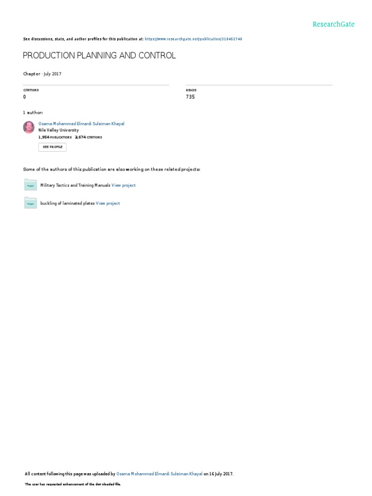 Production Planning and Control | PDF | Strategic Management | Demand