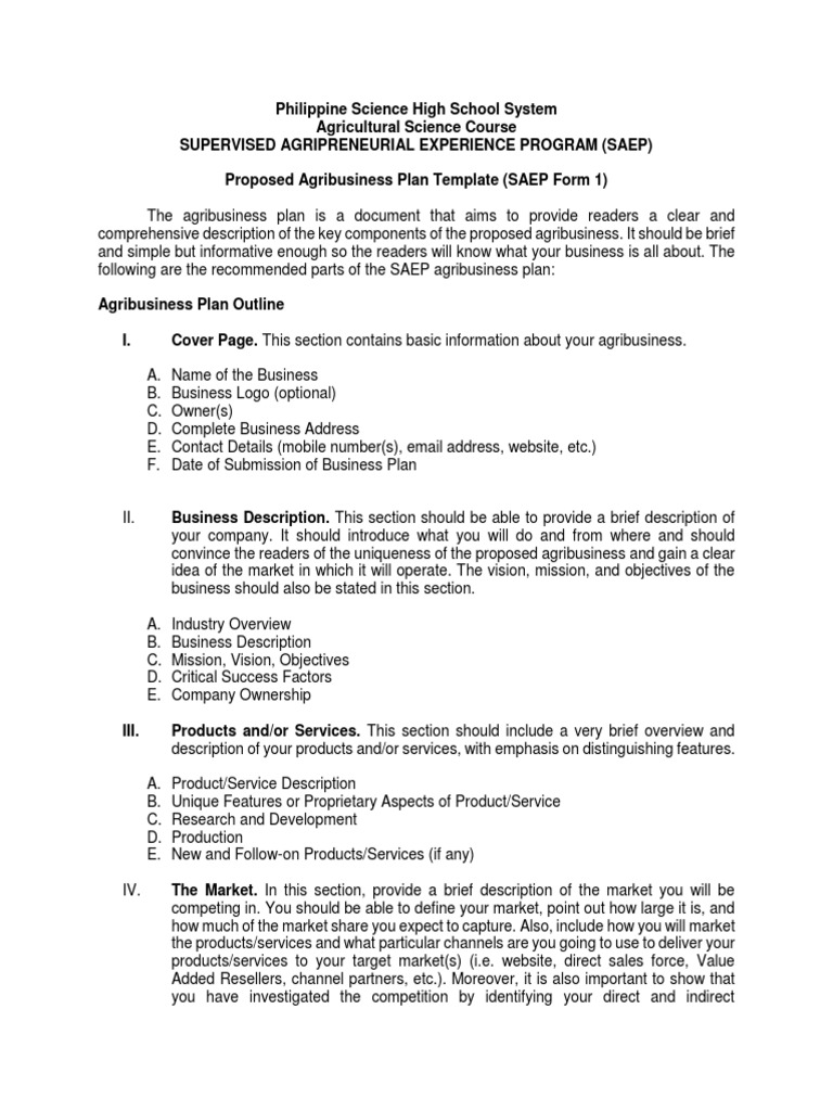 Business Plan Format | PDF | Marketing | Market (Economics)