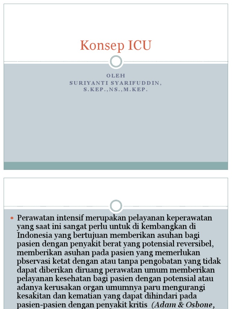 Konsep ICU | PDF