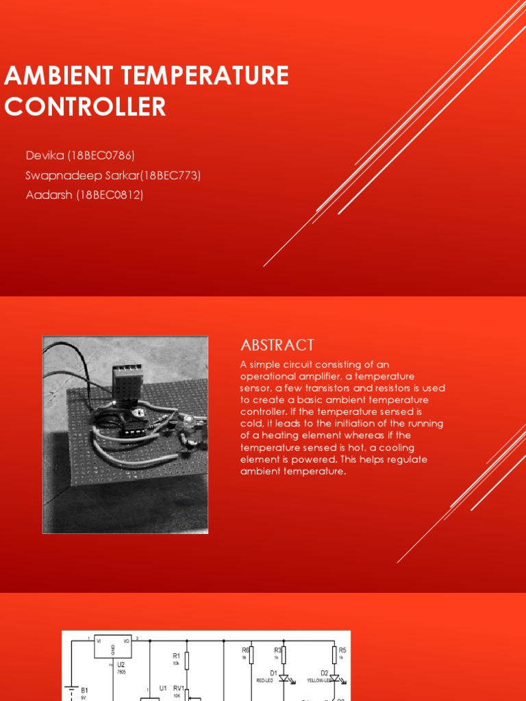 Ambient Temperature Controller: Devika (18BEC0786) Swapnadeep Sarkar ...