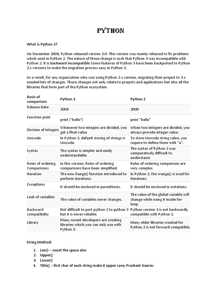 What Is Python 3? | PDF | Python (Programming Language) | String (Computer Science)