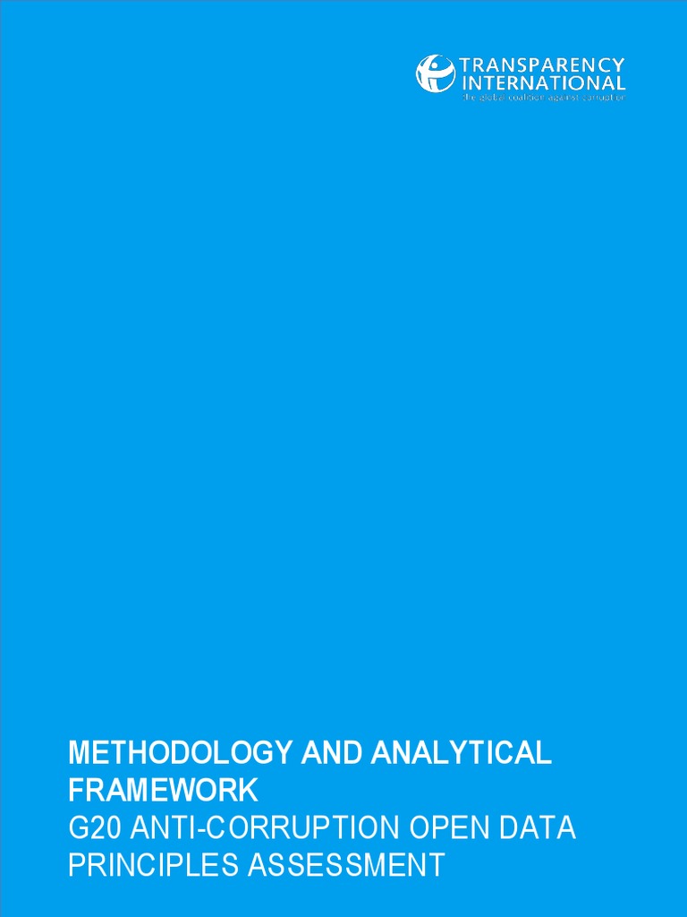 Methodology and Analytical Framework: G20 Anti-Corruption Open Data Principles Assessment | PDF ...