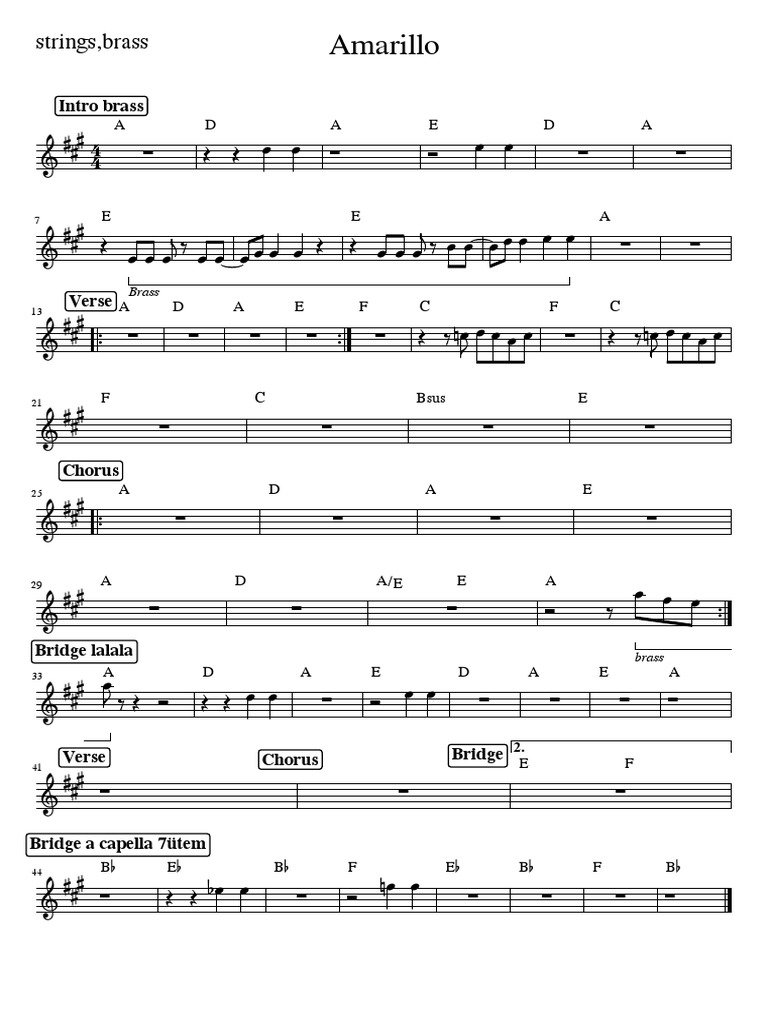 Amarillo | PDF | Musical Forms | Music Theory