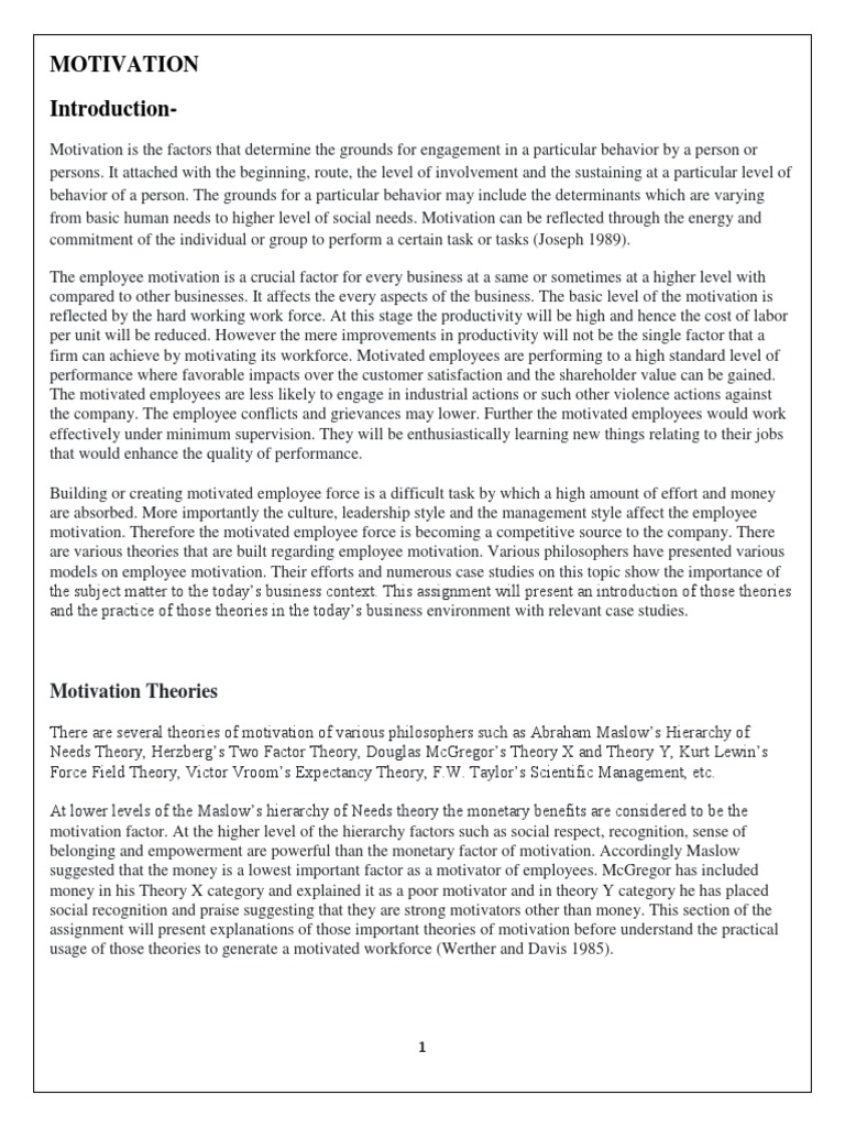 Motivation Introduction | PDF | Motivation | Motivational