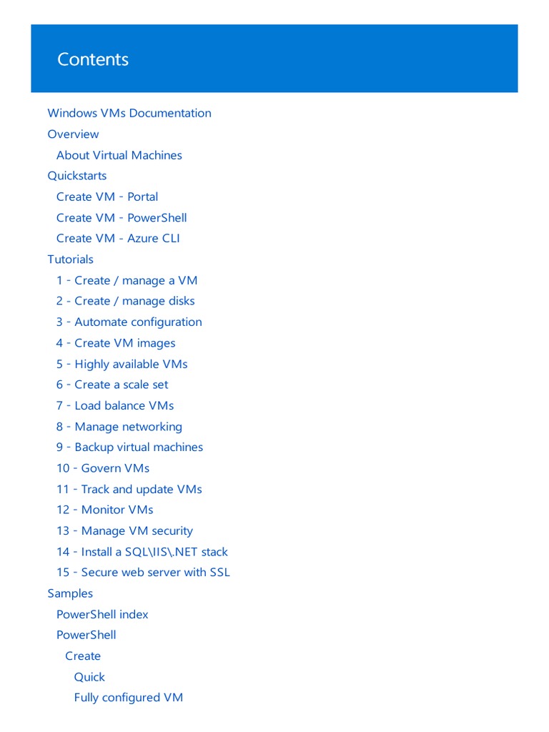 Windows Virtual Machines Overview - Azure - Microsoft Docs PDF | PDF ...