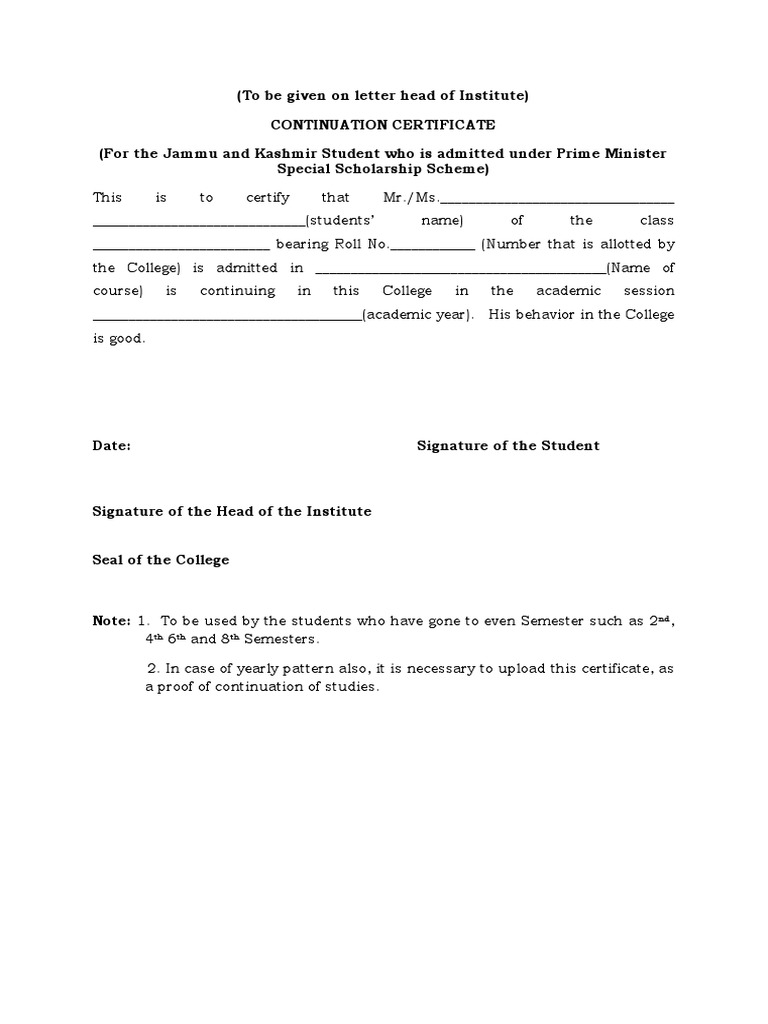 Continuation Form PDF | PDF | Business