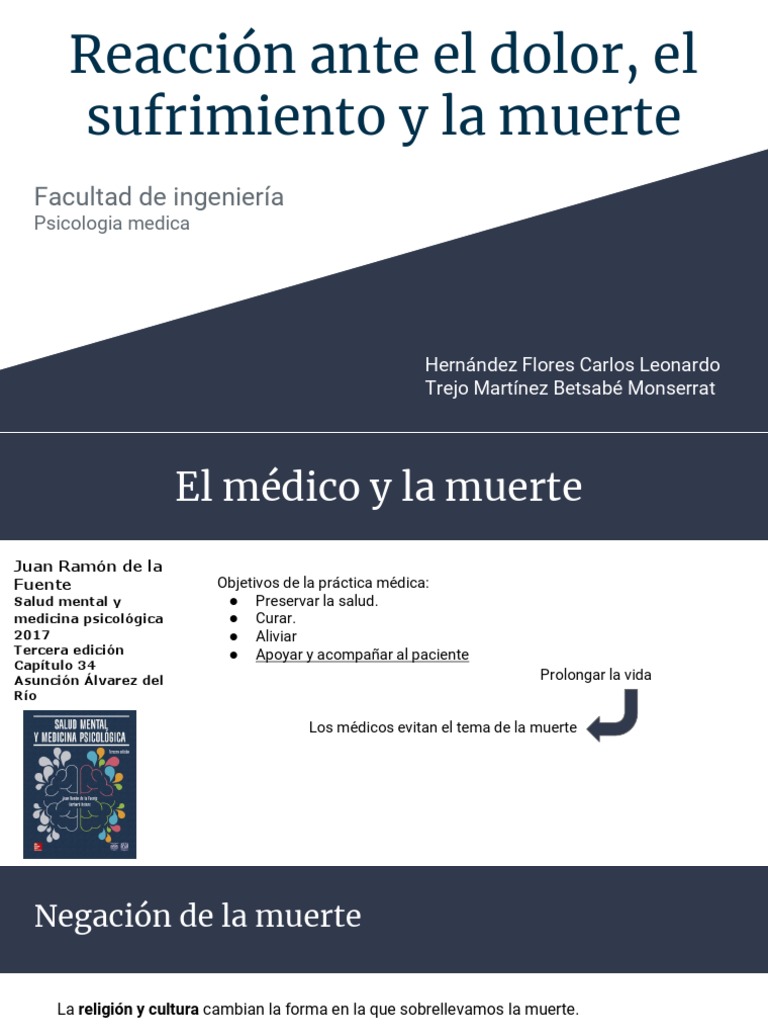Reacción Ante El Dolor, El Sufrimiento y La Muerte | PDF | Depresión (estado de ánimo) | Ansiedad