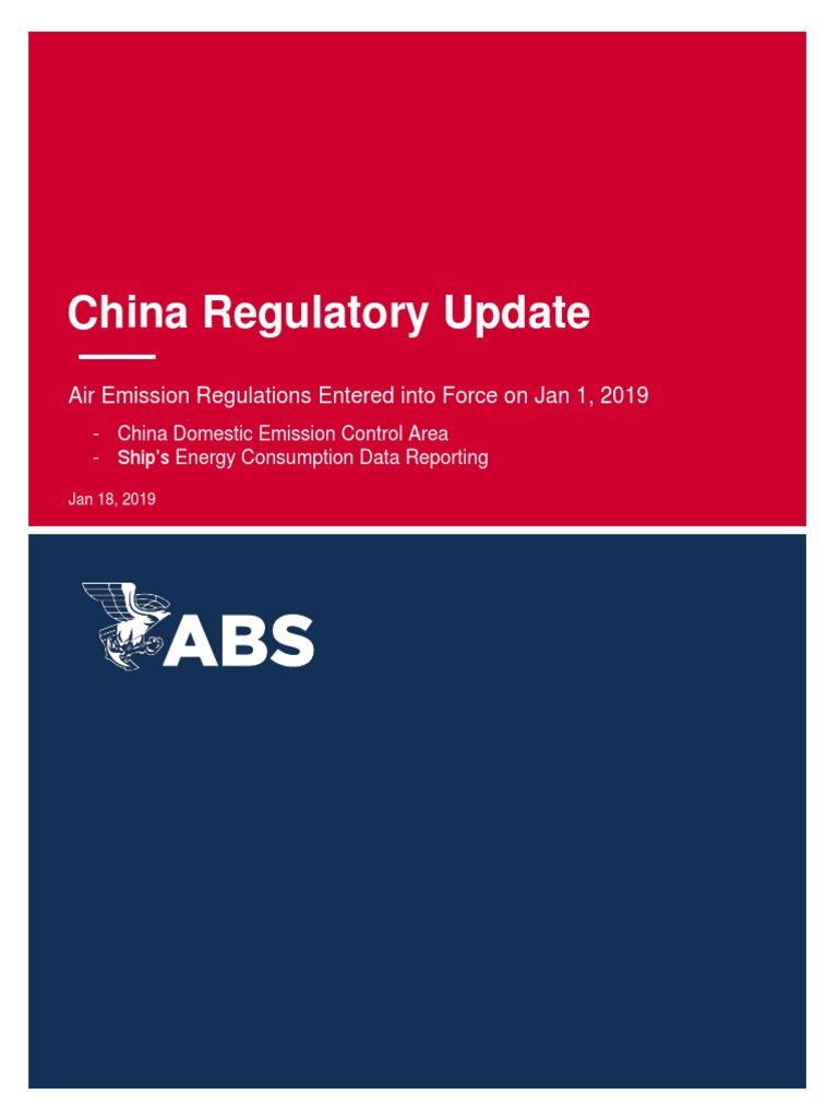 China Regulatory Update: Air Emission Regulations Entered into Force on ...