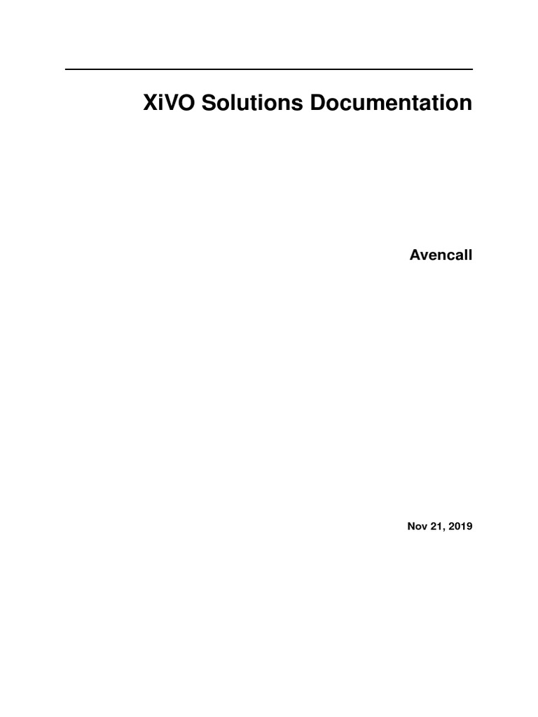 Xivo Solutions Complete Manual | Download Free PDF | Domain Name System ...