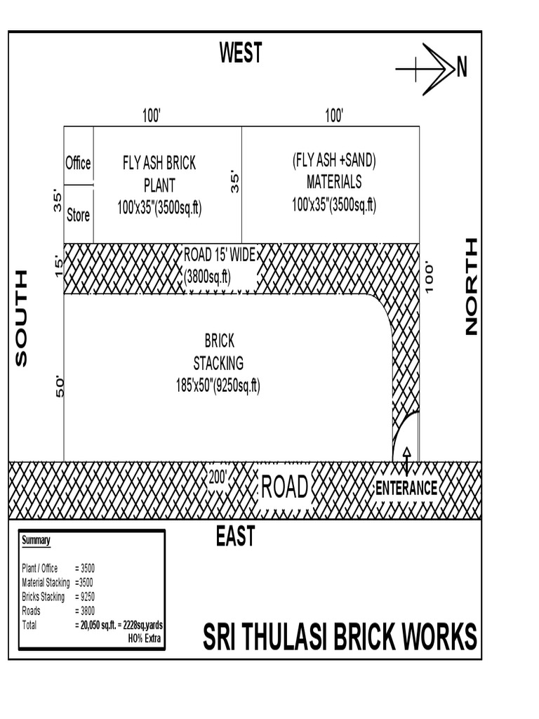 Fly Ash Brick Plant Layout Plan | PDF