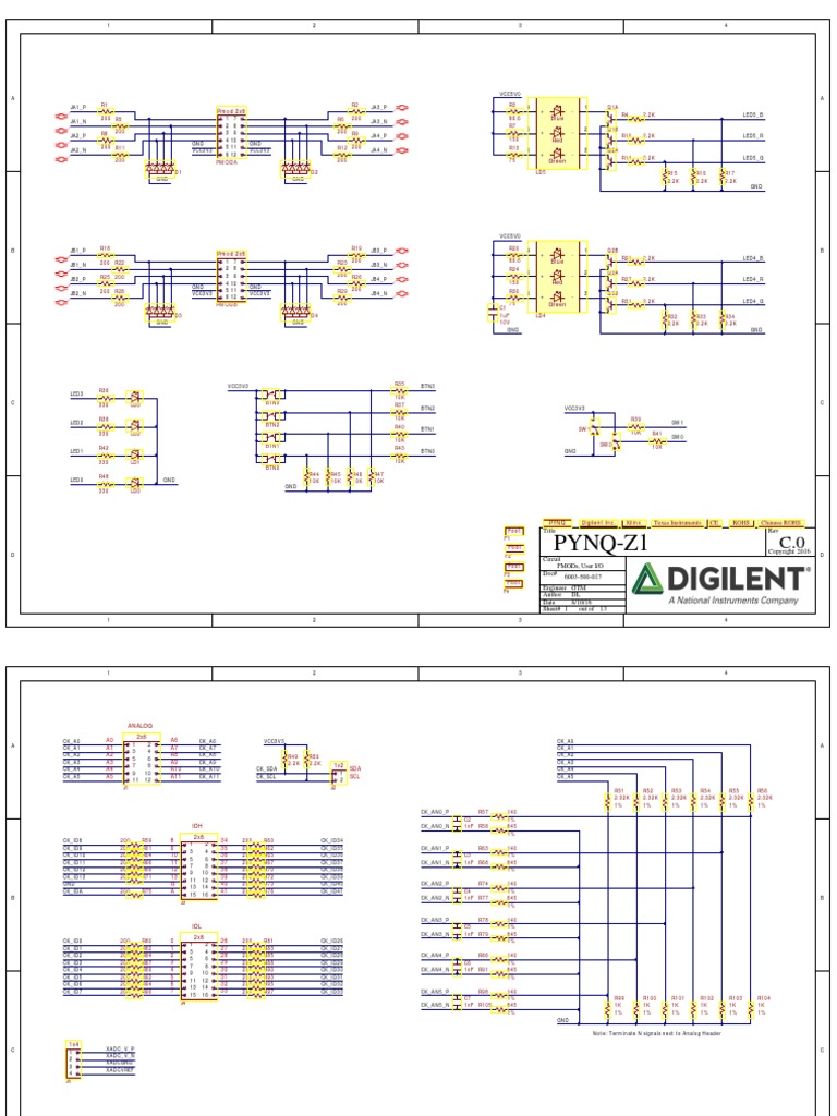 Pynq-Z1: Pmod 2x6 | PDF